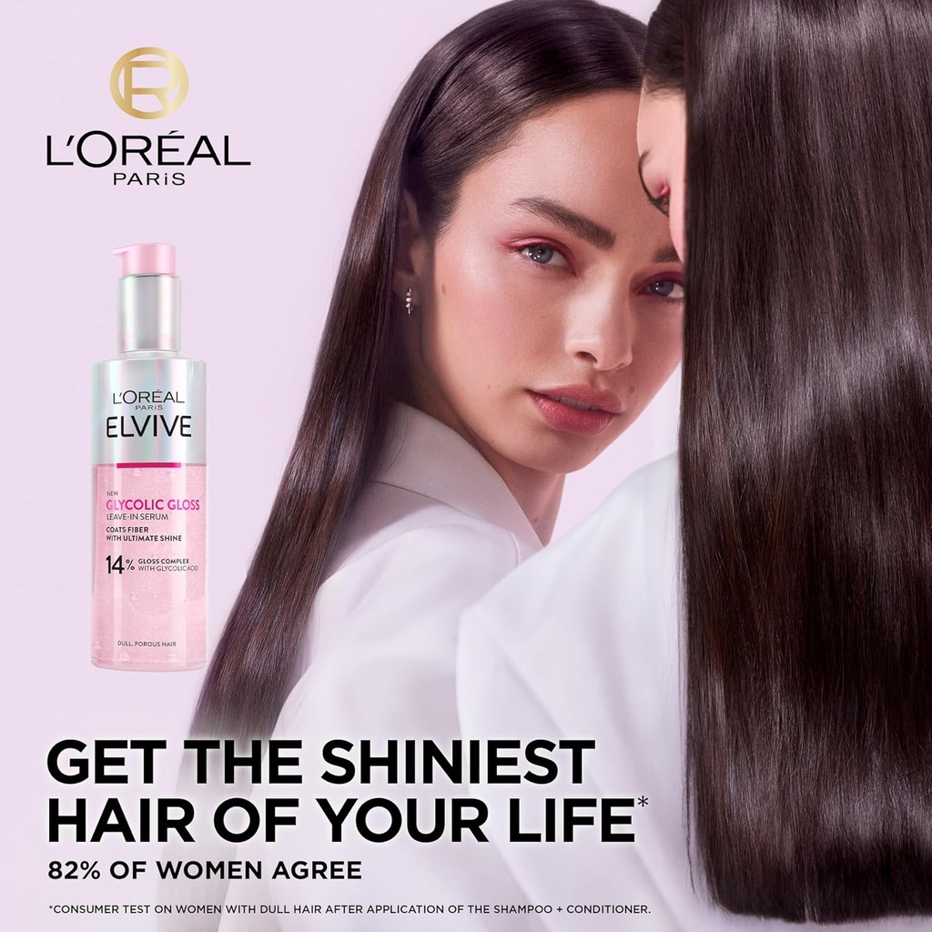 LOreal Paris/ Elvive Glycolic Gloss Leave-In Serum: سيروم الشعر لوريال ...